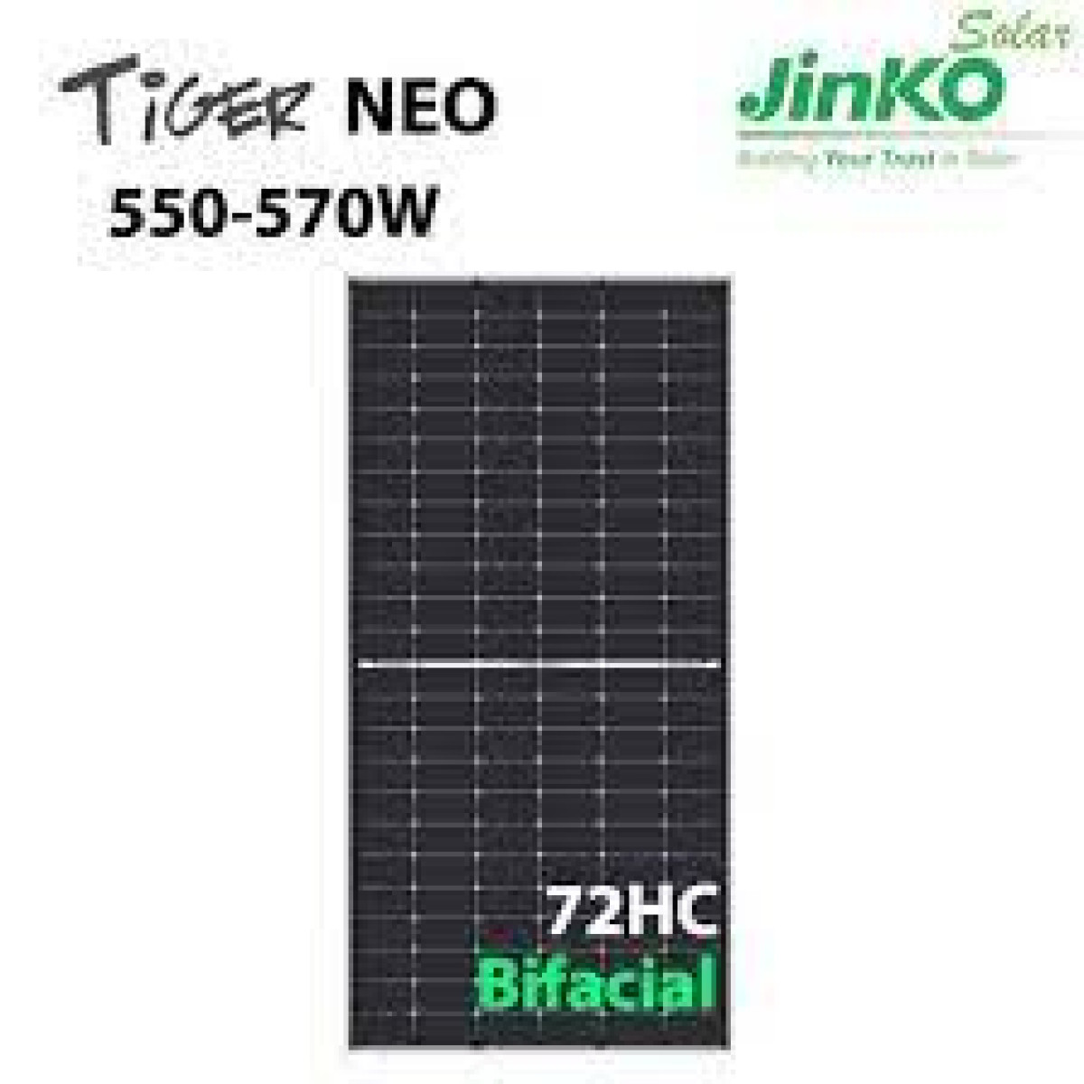 Tiger Neo N-type 72HL4-BDV 560-580 Watt BIFACIAL MODULE WITH DUAL GLASS